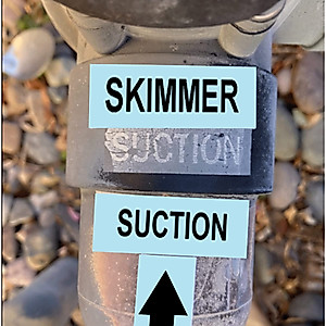 Pool Equipment Identification Labels Waterproof PVC Sticker Labels for Swimming Pool, Spa Equipment, Plumbing, & Piping Parts 1/2 x 2 Inch 125 Pcs Adhesive Labels (Swimming Pool, Blue)