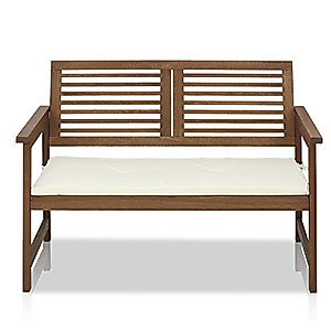 Furinno FG161167 Tioman Hardwood Outdoor Bench in Teak Oil, Natural