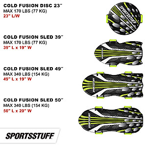 Sportsstuff Cold Fusion Foam Snow Sled - 49" Sled (1-2 Rider)