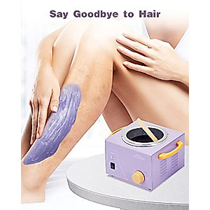 Wax Pot Warmer Professional - At Home Waxing Kit For All Hair Types - Eyebrow, Facial, Bikini etc. (Purple Single Pot)