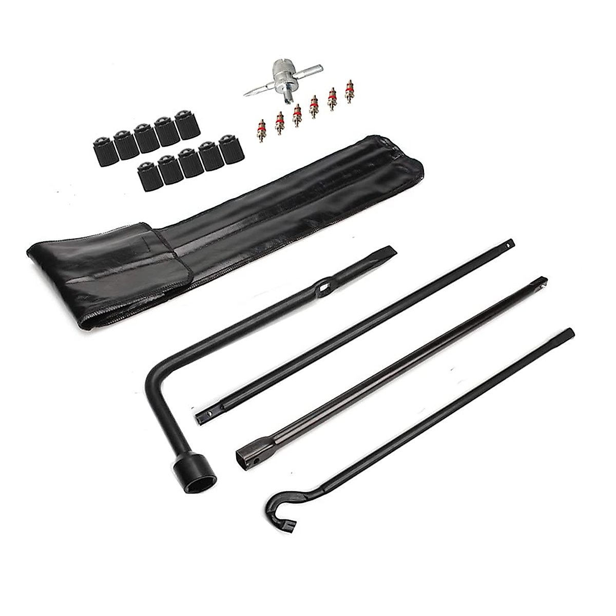 Dr.Roc Spare Tire Tool Kit with Spare Tire Jack Handle and Wheel Lug Wrench Spare Tire Kit Compatible with Toyota Tacoma 2005-2022 Spare Tire Tool