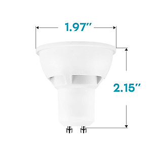 LUXRITE MR16 GU10 LED Bulbs Dimmable, 50W Halogen Equivalent, 2700K Warm White, 500 Lumens, 120V Spotlight LED Bulb GU10, Enclosed Fixture Rated, Perfect for Landscape or Home Lighting (12 Pack)