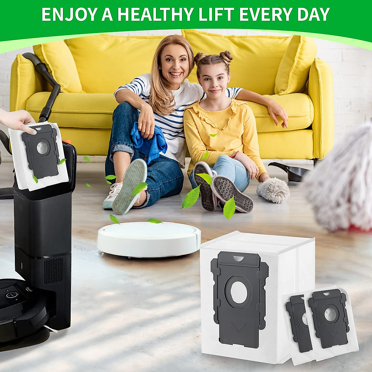 20 Pack Vacuum Bags - Compatible Replacement Dust Bags for iRobot i1+, i3+ (3550), i4+ (4552), i6+ (6550), i7+, i7Plus, j7+ (7550), i8+ & s9+ Series | Automatic Dirt Disposal Bags