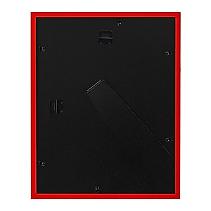 eletecpro 11x14 Picture Frame 4 Pack Made of Solid Wood and Strong Real Glass, Displays 8x10 and 8.5x11 Photos with Mat or 8x11 without Mat, Room Decor for Wall and Tabletop, Gallery Gifts Red