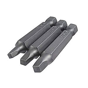Wolfride 3 Set of 3pcs Square Head Screwdriver Bits 1/4-Inch Shank Magnetic Square Drive Bits Set| SQ1 SQ2 SQ3, 2-Inch Length