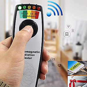 Tookie LED EMF Meter Magnetic Field Detector Ghost Hunting Indoor Outdoor Home School(Black)