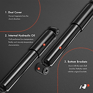 A-Premium Rear Shock Absorbers Struts Compatible with Dodge Grand Caravan 2008-2010, Chrysler Town & Country 2008-2010 - [without Load Leveling Suspension]