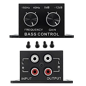 Nobsound Auto Car Amplifier Audio Subwoofer Bass Control Knob Sub Gain Equalizer Regulator Frequency Controller RCA Line Level Adjust