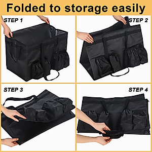 FillTouch 2 Pcs Extra Large Insulated Food Delivery Bag with Cup Holders 23 x 15 x 14 Inch Pizza Delivery Bags Insulated with Zippered for Beverages Grocery Pizza, Commercial Quality Hot and Cold