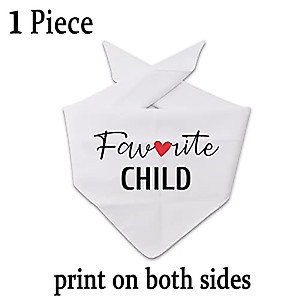 JXGZSO 1 Piece Favorite Child Pet Bandana for Dog Owner Dog Dad Dog Mom Gift (Favorite Child Dog)