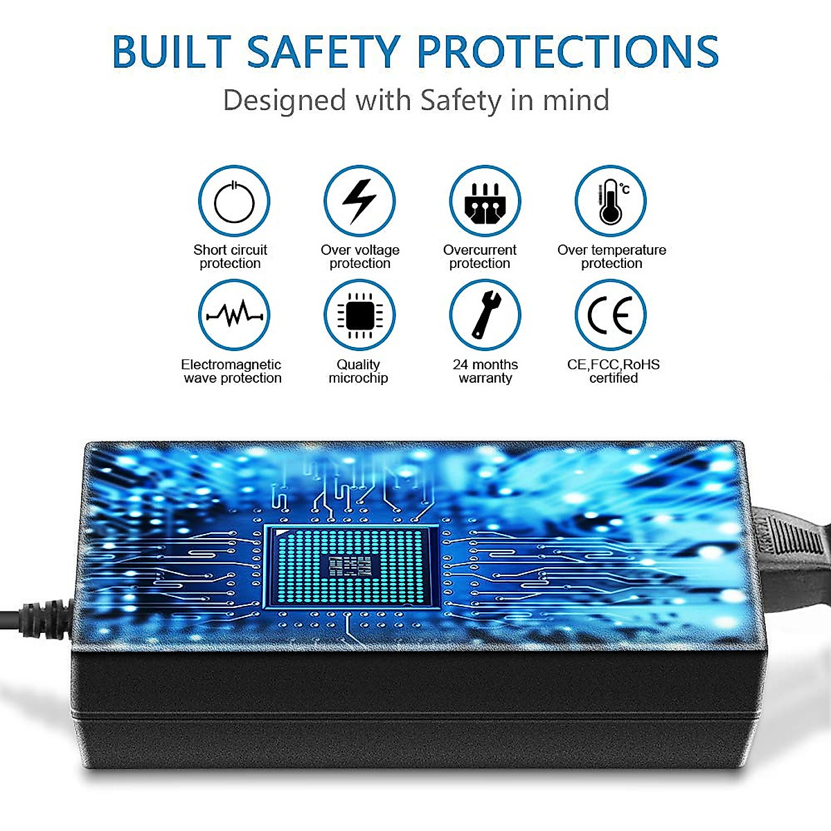 SHNITPWR 24V Power Supply 6A 144W AC/DC Adapter 100V~240V AC to DC Converter 24volt 6amp 5.5A 5A 4A 3A Transformer with 5.5x2.5mm Tip for 5050 3528 LED Strip Light 3D Printer CCTV Camera LCD Monitor