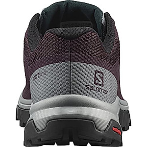 Salomon Outline Hiking Shoes for Women, Wine Tasting/Quarry/Green Gables, 6