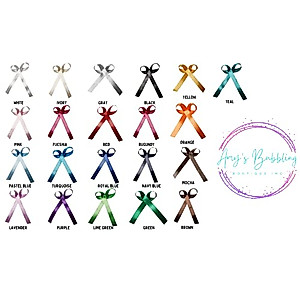Personalized Ribbons for Bridal Shower Wedding Party Favors or Baby Showers - Custom Made Cut Ribbon 50 100 Assembled Bows Safety Pins