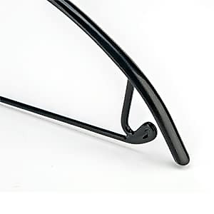 TIANYIYIJIA Hangers (20 Pack) Non-Slip Shirt Hanger,Suit HangerCoat Jacket Hangers,Sweater Hangers,PVC-Coating Metal Hangers for Pants, Ideal for Laundry & Everyday Use, Slim & Space Saving… (Black)