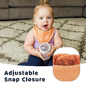 Tiny Twinkle Bandana Scarf Bibs 6 Pack - Waterproof and Absorbent Infant Drool and Teething Bandana Baby Bibs (Girl Set 6-Pack)