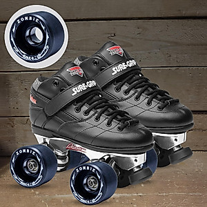 Sure-Grip Zombie Wheels Roller Derby Speed Skating (Max Black 92A)