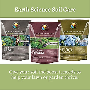Earth Science Fast Acting Lime - Instantly Raise pH of Soil & Reduce Nutrient Runoff for Improved Growth & Color - Long Lasting Lawn Care with Calcium (2.5lb)