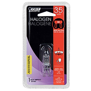 Feit Electric BPQ35/G9/CAN 35-Watt Warm White G9 Base Dimmable Halogen Light Bulb