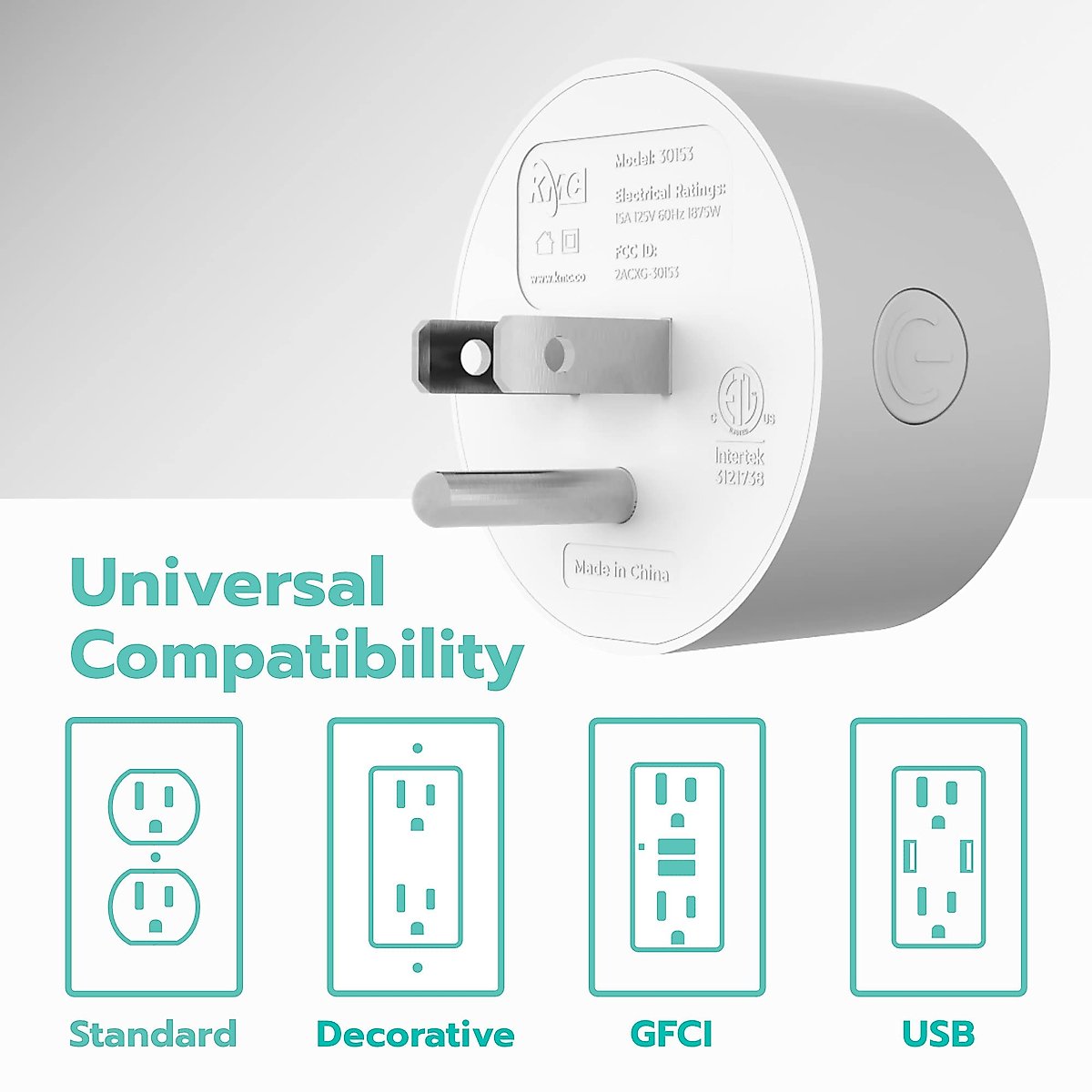 KMC Smart Plugï¼ŒWiFi Mini Outlet 2 Pack, Compatible with Alexa, Google Assistant and IFTTT, Compatible with Smart Life APP, No Hub Required, Remote Control Your Devices from Anywhere, ETL Listed