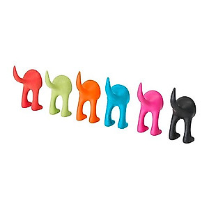 Ikea Rubber Hook, Set of 6, Assorted Colors