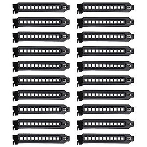 SOLUSTRE Metal Case 20 PCS Metal PC Computer Back Slot Cover Vented Slot Cover Expansion Blank Plate PCI Slot Cover Black Case
