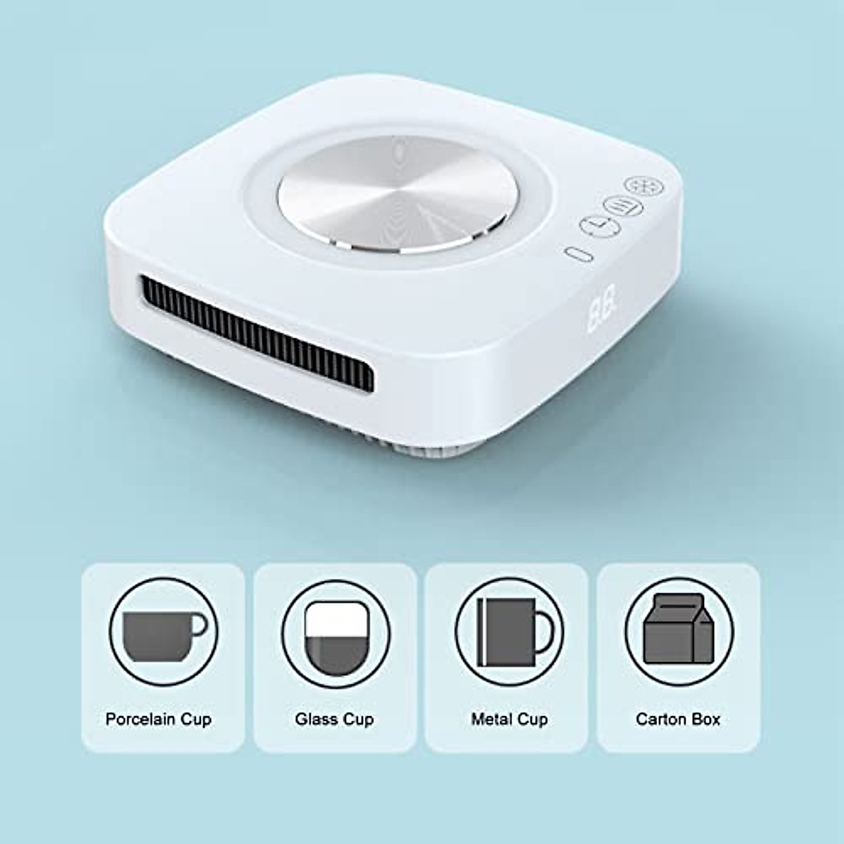 GOWENIC Coffee Mug Warmer and Cooler, 2 in 1 Beverage Warmer and Drink Cooler with Mug, Desktop Electric Beverage Warmer, Coffee Cup Warmer for Coffee Milk Tea(US)