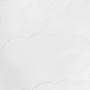 The Boho Design Clouds Wall Decals Peel and Stick for Kids, Baby Bedroom Nursery and Living Room. Adhesive Vinyl Wall Stickers Decor (White)