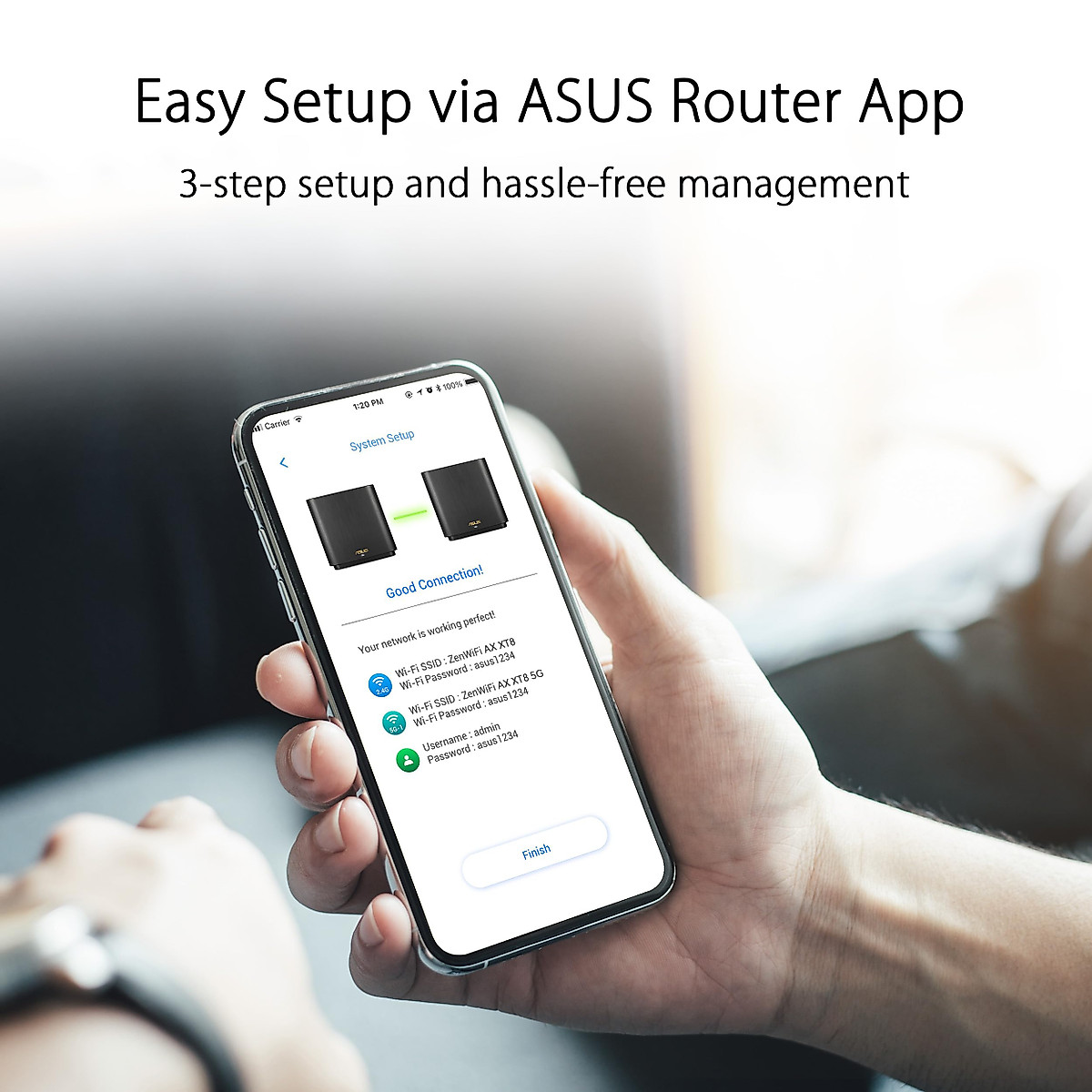ASUS ZenWiFi AX6600 Tri-Band Mesh WiFi 6 System (XT8 2PK) - Whole Home Coverage up to 5500 sq.ft & 6+ rooms, AiMesh, Included Lifetime Internet Security, Easy Setup, 3 SSID, Parental Control, Black