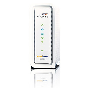 ARRIS SURFboard SBG6400 8x4 DOCSIS 3.0 Cable Modem / N300 Wi-Fi Router-Retail Packaging-White