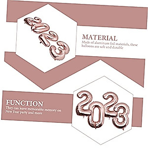 ERINGOGO 1 Set 2023 Aluminum Film Balloon Garland Decor Suit for Kids Chinese Decor Aluminum Foil Balloon New Years Eve Party Supplies 2023 2022 Ballons Aluminum Film Rose Gold Party Favors
