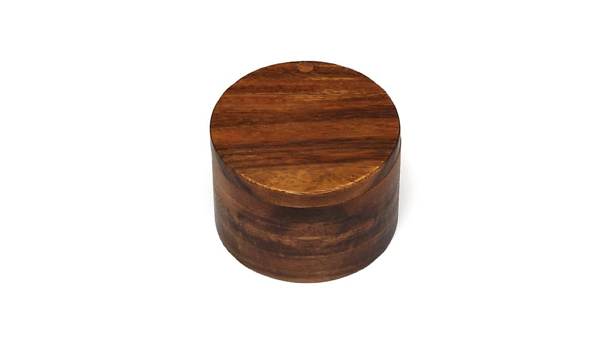 Lipper Acacia Wood Spice Box with Swivel Cover – Stylish & Durable