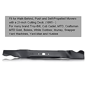 Grasscool 21 inch Mower Mulching Blades for Troy Bilt TB280ES TB240 TB130 TB230 TB210 TB110 TB220 TB320 Cub Cadet MTD 21 '' Deck Replace for 942-0741A 742-0741 742-0741A 942-0741 (2 Pack)