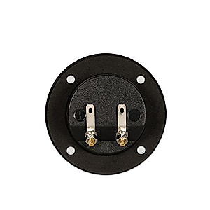 Goldwood Sound Speaker Box Terminal Cups 2 Round Power Speaker Terminal Plates Black (RGT-5050-2)