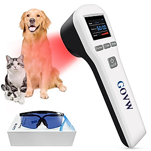 GOVW Cold Laser Therapy Device for Dogs, Infrared Light Therapy Wand, 2x940nm+2x850nm+16x650nm, Red Light Therapy for Hip & Joint Care Arthritis Pain Relief, Low Level Laser Therapy for Wound Healing