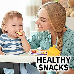 Zulay 8 Blade Apple Slicer and Corer - Easy Grip Apple Cutter With Stainless Steel Blades - Fast Usage Apple Corer And Slicer Tool That Saves Time & Effort (Cherry Red & White)