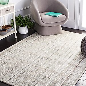 SAFAVIEH Abstract Collection Area Rug - 5' x 8', Green & Sage, Handmade Wool, Ideal for High Traffic Areas in Living Room, Bedroom (ABT143Y)