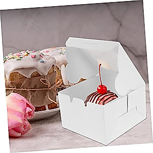 HEMOTON 12pcs Boxes Window Dessert Box Gift Boxes Bulk Snackle Box Container Cupcake Holder Candy Packaging Box Biscuit Container Box Cajas Para Mini Donas Dessert Packaging Boxes Cake Box