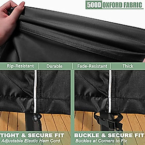 Gasadar Outdoor Furniture Cover Waterproof, 4-Piece Patio Furniture Covers, Patio Furniture Set Covers, Patio Covers includ: Ourdoor Sofa Cover, 2 Chair Covers, Coffee Table Cover -XL -Black