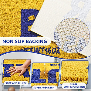 Butter Rug for Stylish Home Decor - Fluffy Microfiber Non Slip Kitchen Mat - Soft Runner Carpet for Living Room, Bedroom - 47"x20" Yellow Accent Rug for Indoor Spaces