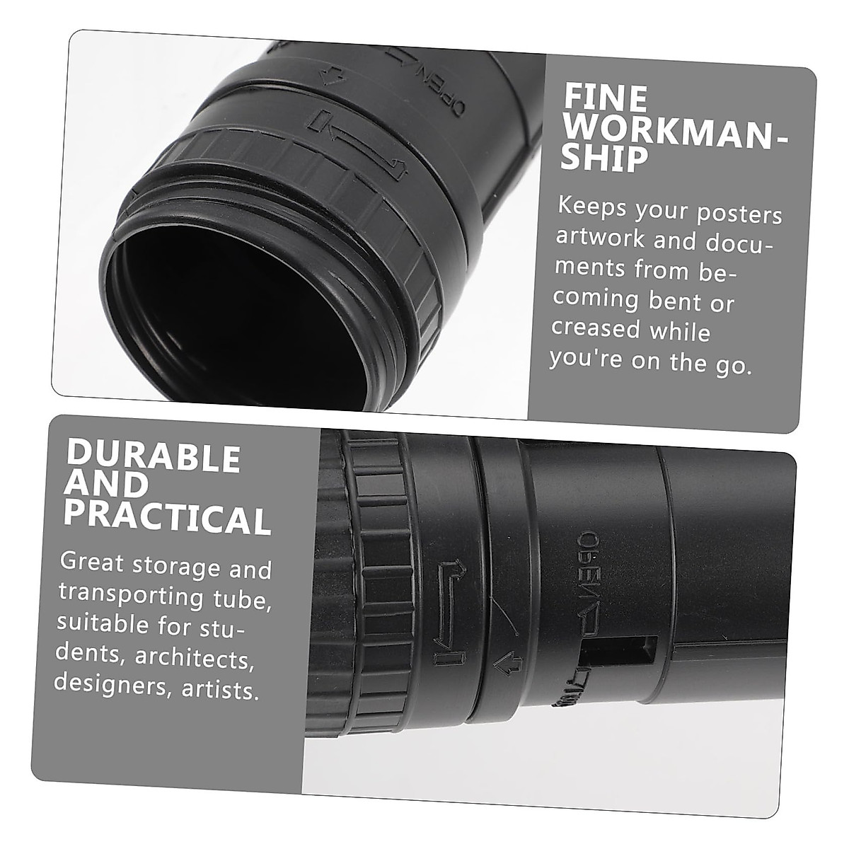 Tofficu 2pcs Telescopic Painting Tube Plastic to Go Containers Expandable Storage Tube Extendable Poster Tubes