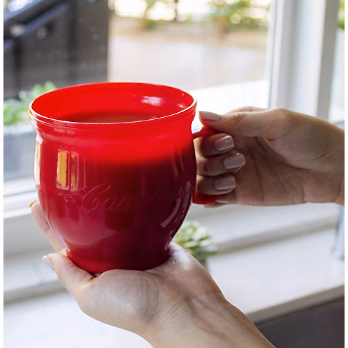 Evriholder Plastic Campbell's Micro Microwave Mug, On-The-Go Soup, Easy Lunch, 22 Ounce, Red (98430-AMZ)