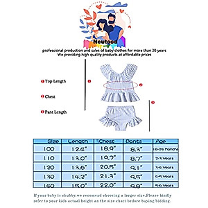 Toddler Baby Girl Swimsuits Two Piece Sets Swimwear Bathing Suit Beach BikiniSummer Sleeveless Blue Striped Print 18-24 Months