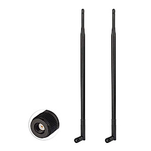 Superbat High Gain WiFi Antenna 8dbi 2.4GHz 5.8GHz Antenna with RP-SMA Connector for PCI-E WiFi Network Card Wireless Network Router Extender etc. 2-Pack