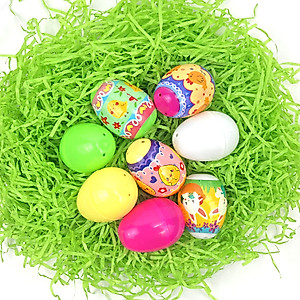 12 Pack Easter Eggs Bulk Wrapper Luminous Eggs Film Shrink Wraps for 2.4in Easter Eggs Chicken Bunny Egg Sleeves Decorations, New Cute Easter Egg Arounds