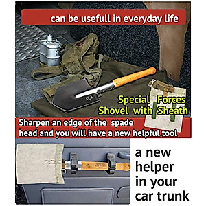 Shovel 1984 Special Forces Shovel Includes Sheath Shovel Stainless Steel with Pouch