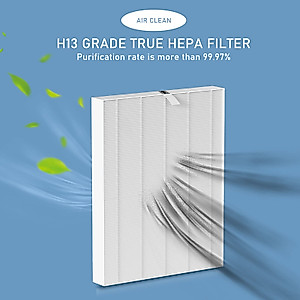 C545 True HEPA Replacement Filter S Compatible with Winix C545 Air Cleaner Purifier, Compare to Part number 1712-0096-00, 4 Pack HEPA Filtrer only
