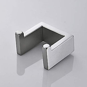 JunSun Bathroom Double Robe Hook Modern Design Little Towel Hook Coat Hook Contemporary Clothes Hook Kitchen Hooks Stainless Steel Wall Mounted Hook Anti-Rust Garage Hooks Bathroom Hook Brushed Nickel