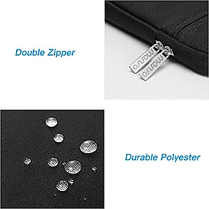 MOSISO Laptop Sleeve Compatible with MacBook Air/Pro, 13-13.3 inch Notebook, Compatible with MacBook Pro 14 inch 2023-2021 A2779 M2 A2442 M1, Polyester Bag with Front Horizontal&Vertical Pockets,Black