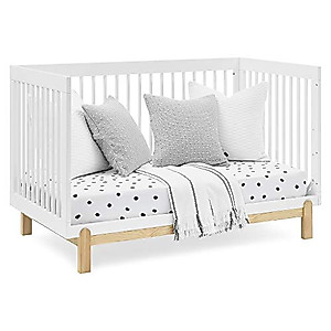 Delta Children Poppy 4-in-1 Convertible Crib, Bianca White/Natural