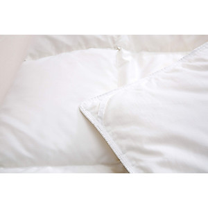 Baby Crib Comforter/Duvet/Blanket All Season 100% Natural White Goose Down Filled,Noiseless 500 Thread Count 100% Cotton Fabric 750+Fill Power (White, 41x48in)